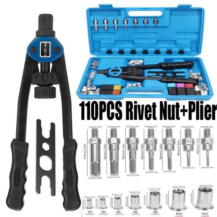 Thread Checker IMeshbean 110pcs Hand Rivet Nut Tool Threaded Nut ...