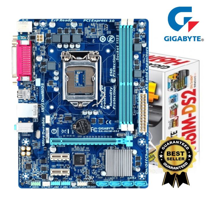 1155/MAINBOARD/GIGABYTE GA-H61M-DS2/DDR3/GEN2-3 | Lazada.co.th
