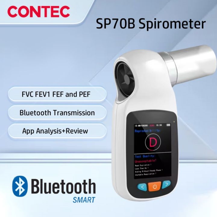 CONTEC SP70B Spirometer Handheld Bluetooth Digital Lung Volume ...