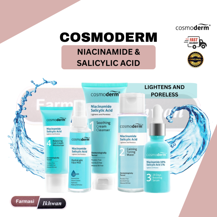 Cosmoderm Niacinamide Salicylic Acid Soothing Cream Cleanser/Calming ...