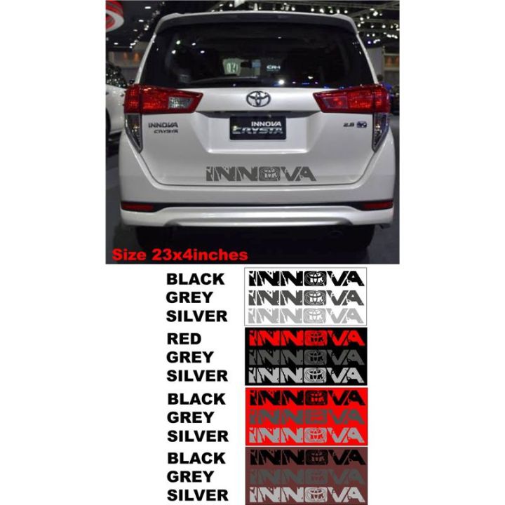 Toyota INNOVA Tailgate Sticker Design for any model | Lazada PH