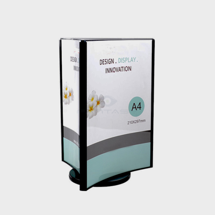 FATNASY T MALL Rotating Acrylic Tabletop Display Stand for A4 Papers ...
