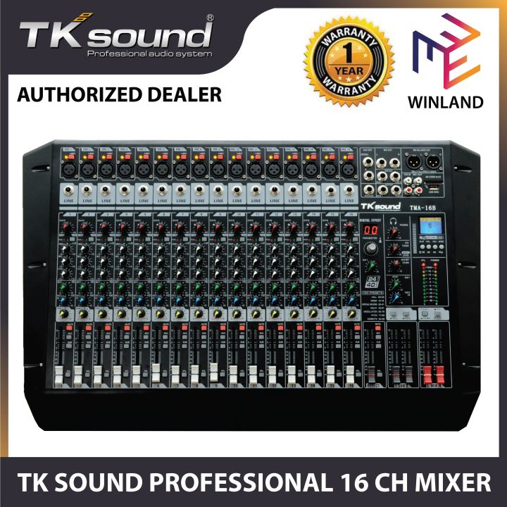 Tk Sound by Winland 16 Channel Professional Audio Sound Console Mixer ...