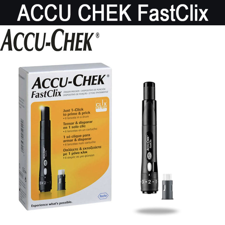 Accu Chek Fastclix Lancing Device *Glucose Meter Pen | Lazada Singapore