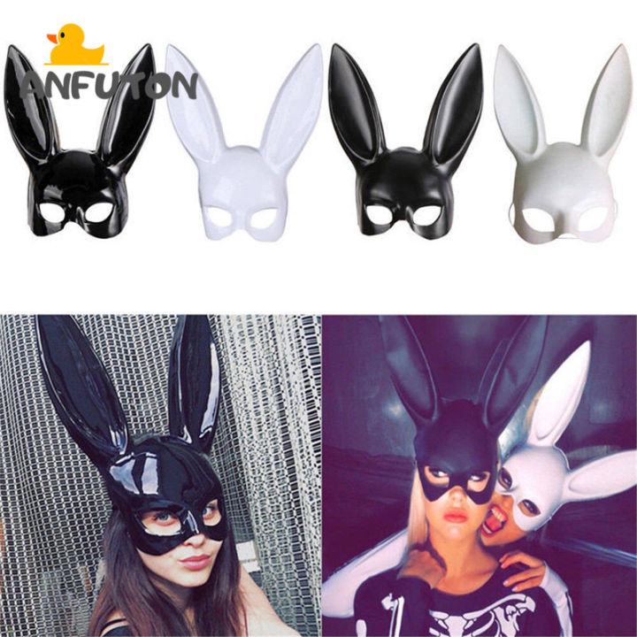 ANFUTON 1Pc Halloween Long Ears Rabbit Bunny Mask Party Costume Cosplay ...