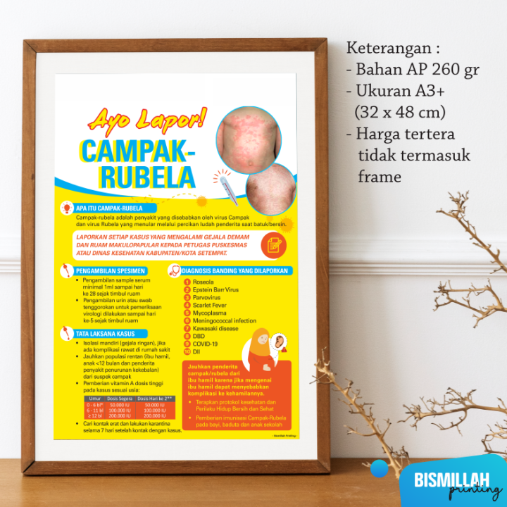 Poster Ayo Lapor Campak - Rubella | Lazada Indonesia