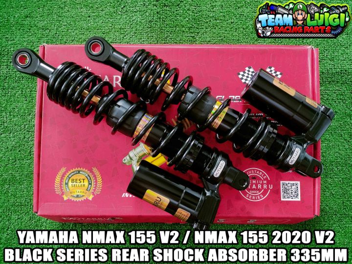 MUTARRU INVERTED REAR SHOCK 335MM BLACK SERIES FOR NMAX 155 / NMAX 155 ...
