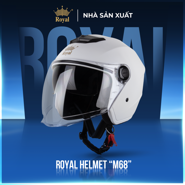 Mũ Bảo Hiểm 3 Phần 4 Có Kính Royal M68 Nón Bảo Hiểm Chính Hãng Thời Trang Phù Hợp Nam Nữ | Lazada.vn