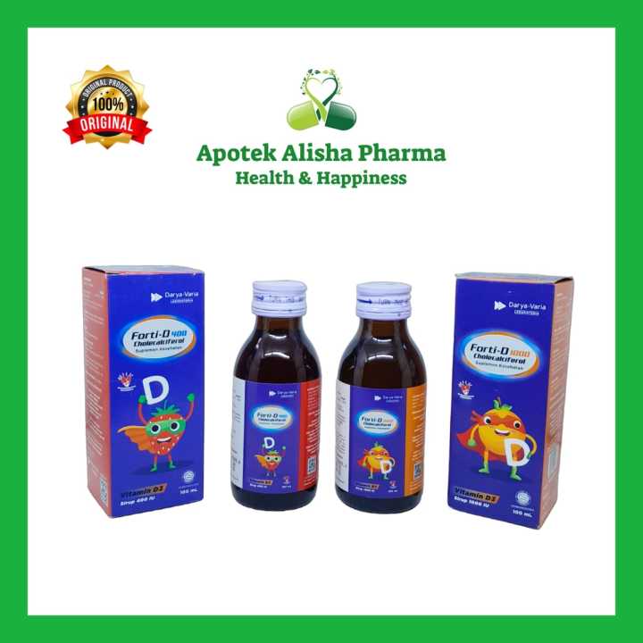 Forti D3 1000 / 400ui Sirup 100ml - Porti Vitamin D3 Syrup Suplemen ...
