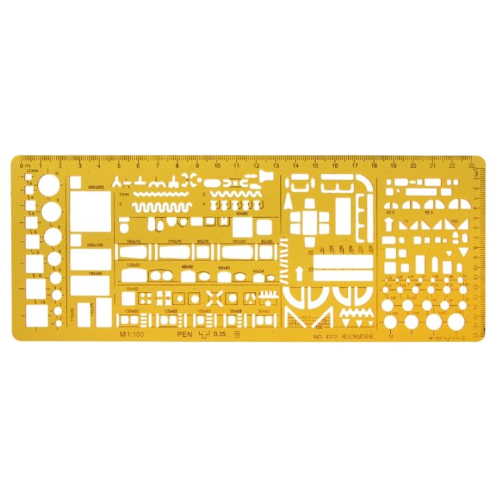 【Ready Stock】Professional Architectural Template Ruler Drawing Stencil ...