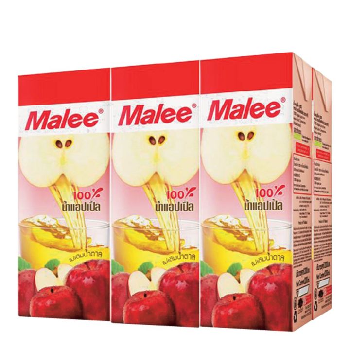 ราคาพิเศษ! มาลี น้ำแอปเปิ้ล 100% 200 มล. X 6 กล่อง Malee Apple Juice ...