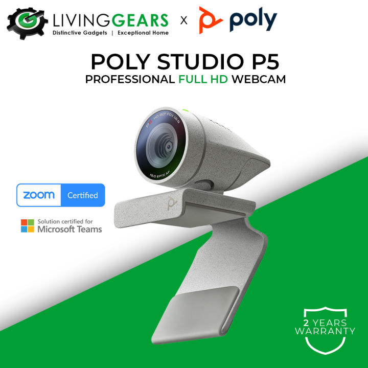 Poly Studio P5 Professional Full HD Webcam // Zoom Certified 2 Years ...