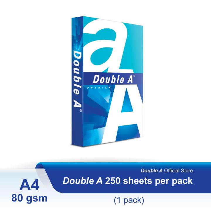 Double A A4 Paper 80gsm 250 sheets (1 Pack) | Lazada