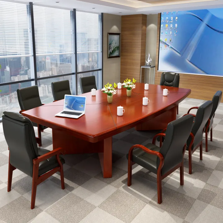 Simple conference table large conference table 2.4m small oval ...