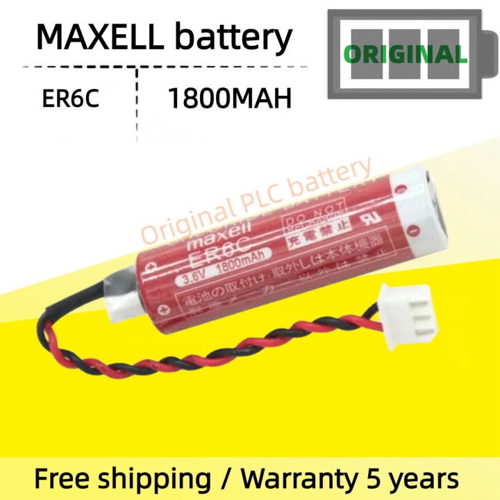 Original ER6C AA 3.6V F2-40BL lithium battery for Mitsubishi FX PLC ...