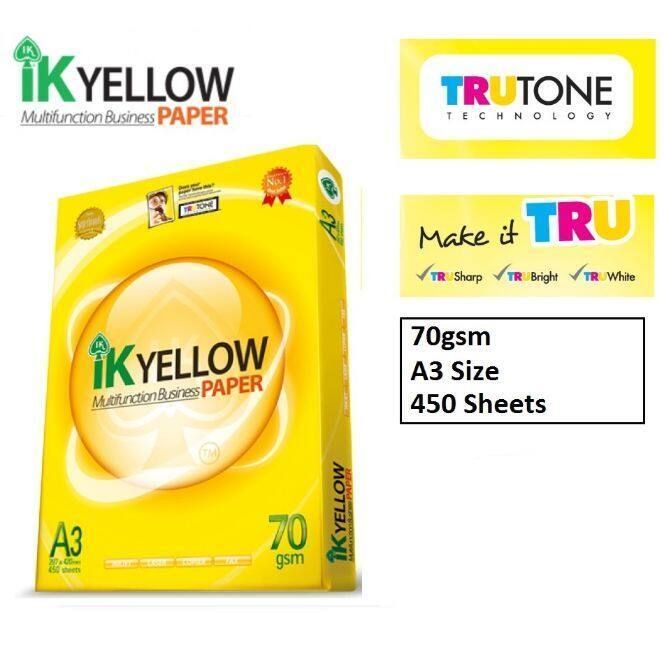 IK Yellow A3 Multifunctional Business White Paper 70gsm 80gsm | Lazada
