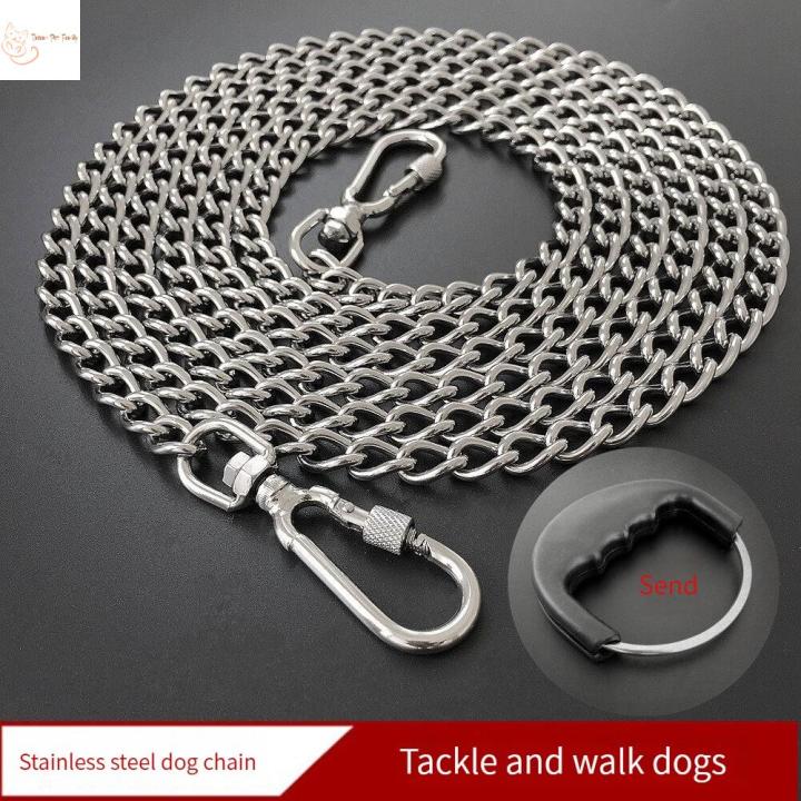 Stainless Steel Dog Chain Hand Holding Rope Double Buckle Chain Medium ...