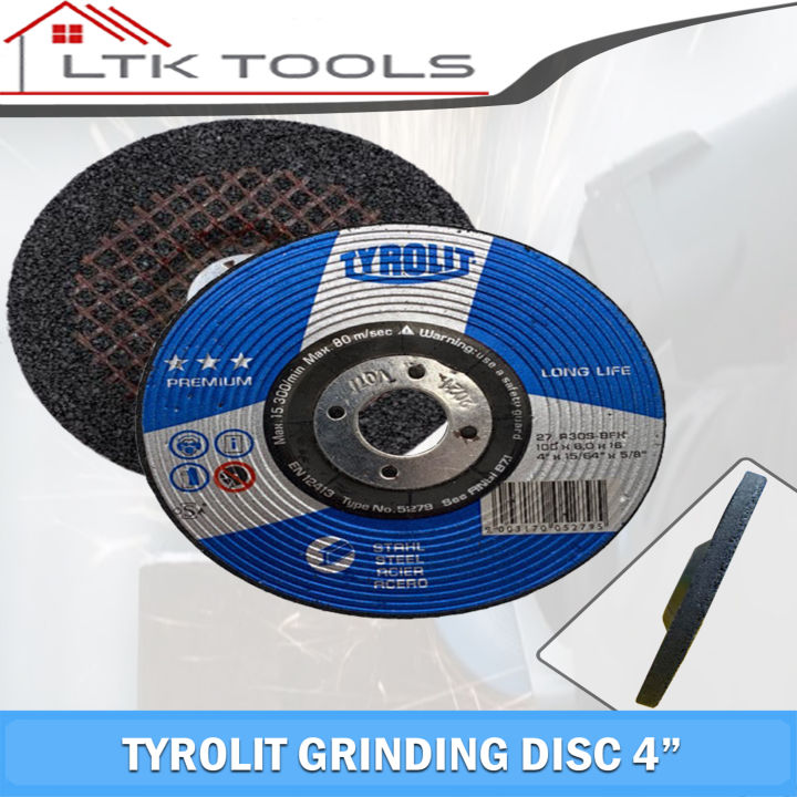 TYROLIT BASIC Grinding Disc 4 inches for STEEL | Lazada PH