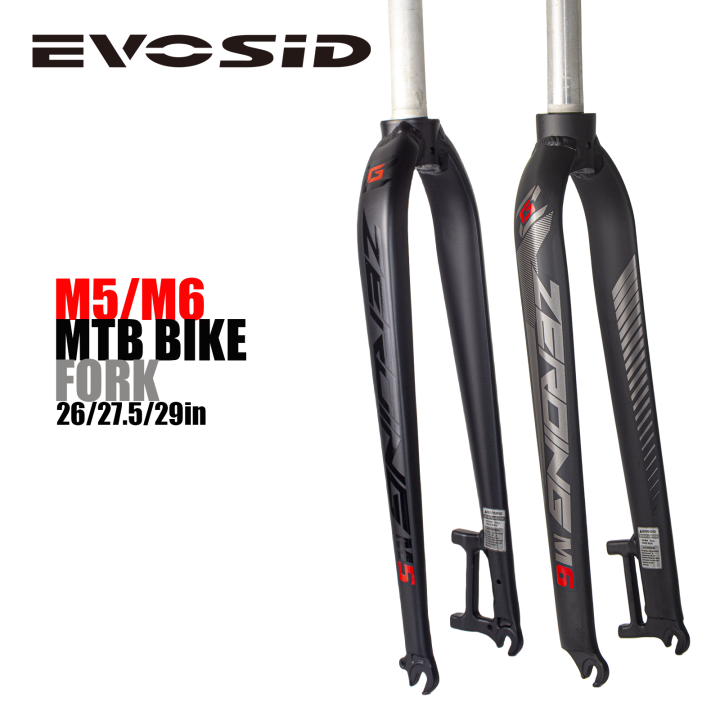 MTB Fork 26/27.5/29” Mountain Bike Rigid Forks 1-1/8” Straight MTB ...