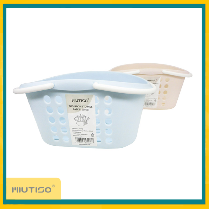 Miutiso Portable Plastic Bathroom Storage Basket Organizer Basket ...