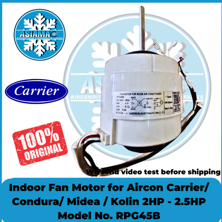 [Class B] Indoor Fan Motor for Aircon Carrier/ Condura/ Midea / Kolin ...