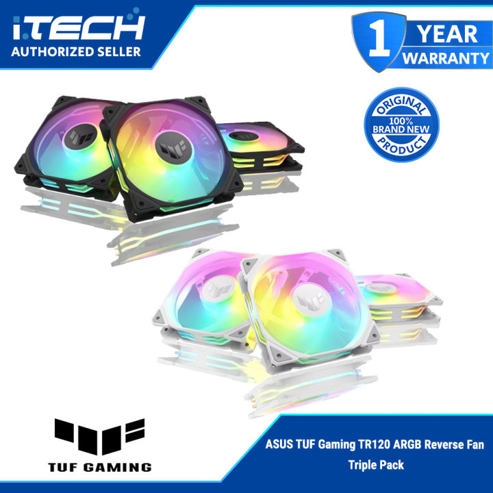 ASUS TUF Gaming TR120 ARGB Reverse Fan | Triple Pack | Lazada PH