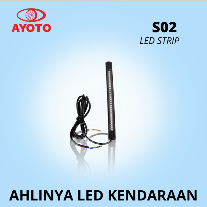 Lampu LED Strip 12 volt motor indikator Lampu Rem dan Sein Sen | Lazada ...