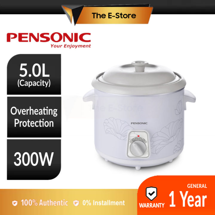 Pensonic Slow Cooker with Ceramic Pot & Lid (1L / 3L / 5L) | PSC-101 ...