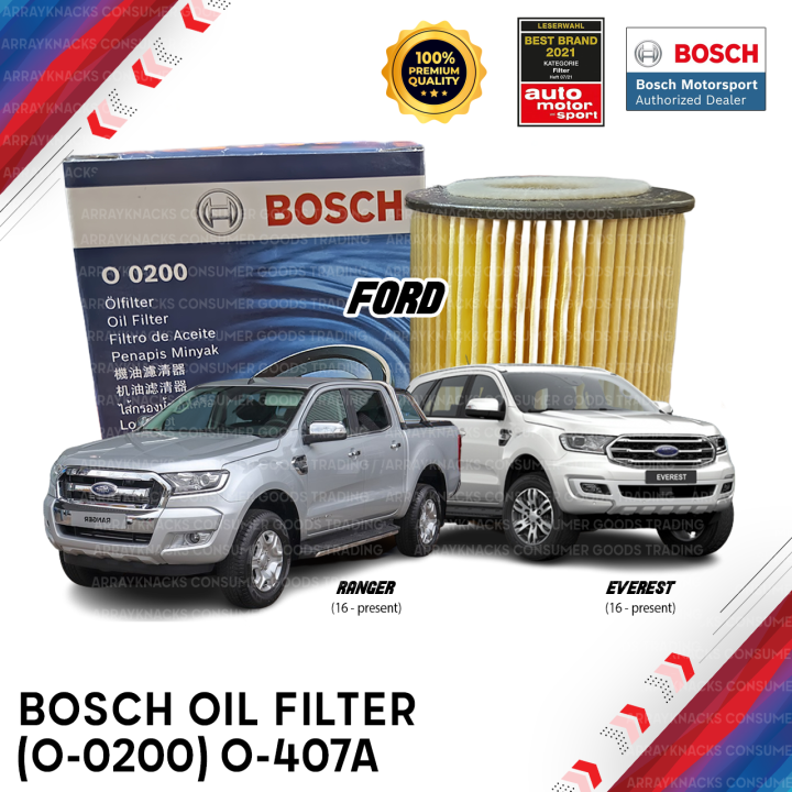 Bosch Oil Filter O-407A (O0200) for Ford Ranger, Everest '16 to present ...