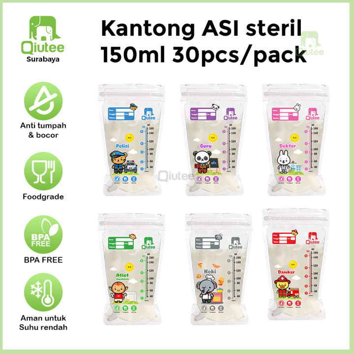 Breastmilk New Storage Zipper 150ml Kantong ASI Plastik ASI Breastmilk ...