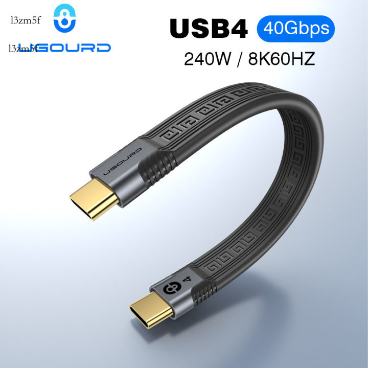 UGOURD Short Usb4 Date USB Thunderbolt 4 Cable 40Gbps Type To C PD 240W ...