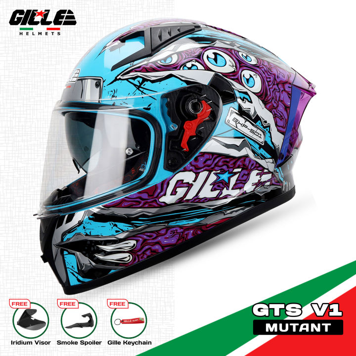 Gille Helmet 135 GTS V1 MUTANT Motorcycle Helmets Full Face Dual Visor ...