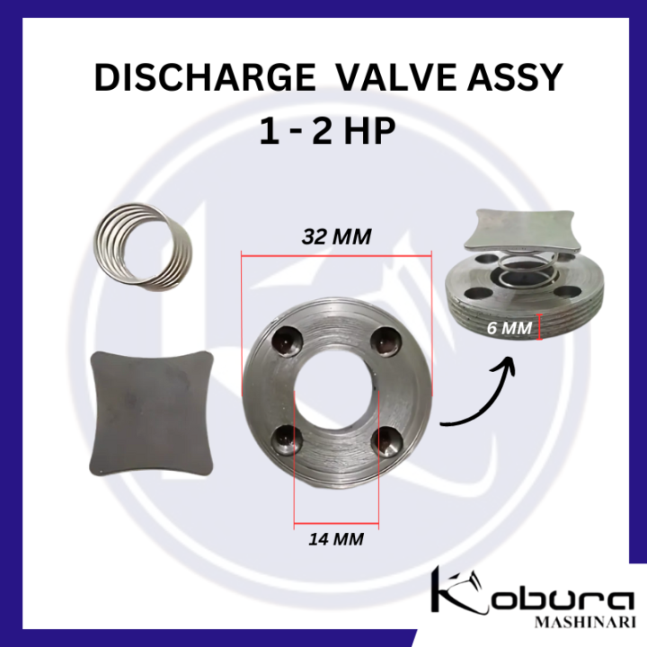 Discharge Valve Assy 1 - 2 HP atau Varian Set Discharge + Inlet Valve ...