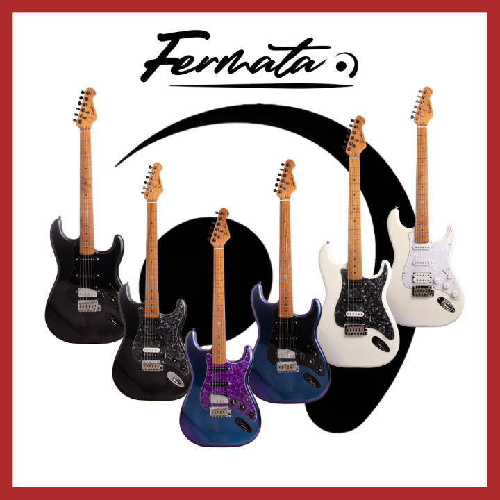 Fermata ST-1H-M Stratocaster Electric Guitar with Stainless Steel Frets ...