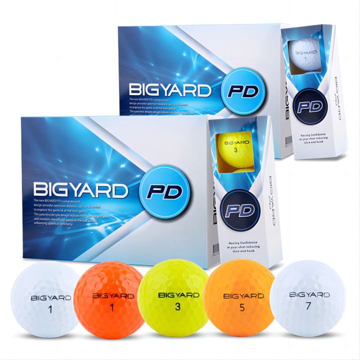New Authentic Golf Ball Korean Bigyard Two-layer Ball Colored Two-layer ...