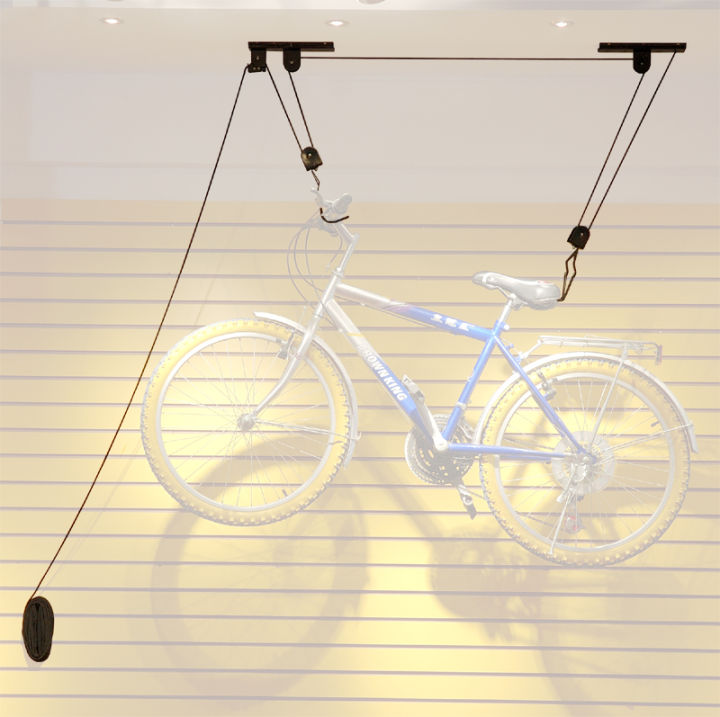 Kayak lift overhead garage hoist bicycle ceiling mounted storage system ...