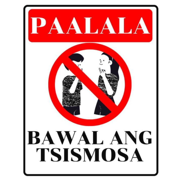 Paalala Bawal Ang Tsismosa Signage A4 Size Laminated | Lazada PH