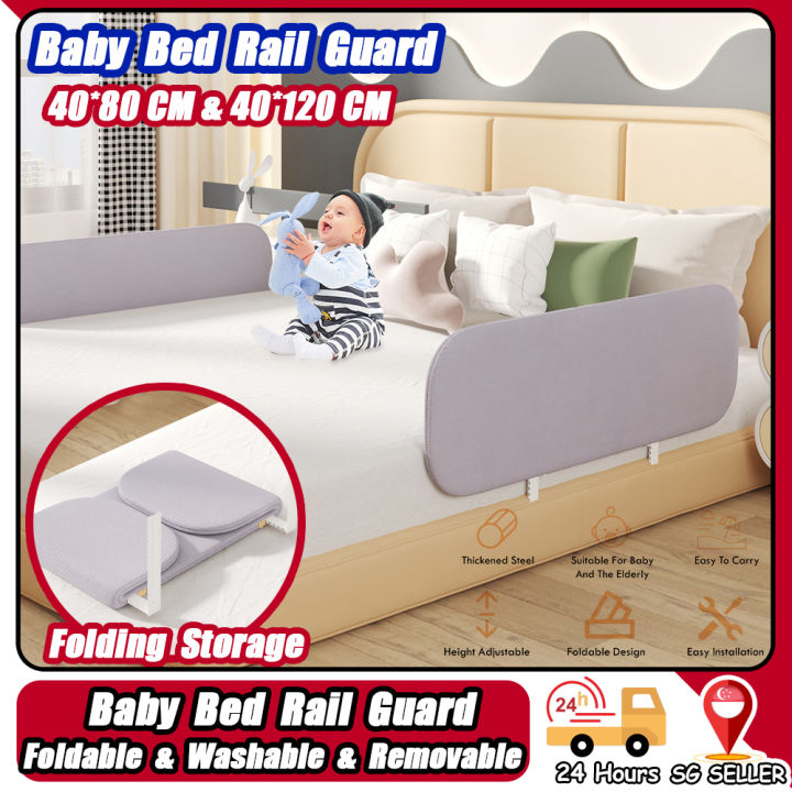 Foldable Bed Rail / Bed Guard Safety Bed Fence Height Adjustable Bed ...