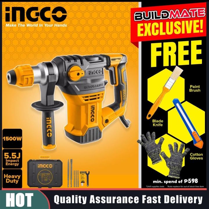 BUILDMATE Ingco SDS Rotary Hammer 1050W 1500W Electric Drill Chipping ...