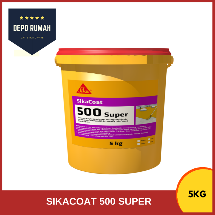5KG SikaCoat® 500 Super Styrene-Acrylic Copolymer Waterproof Membrane ...