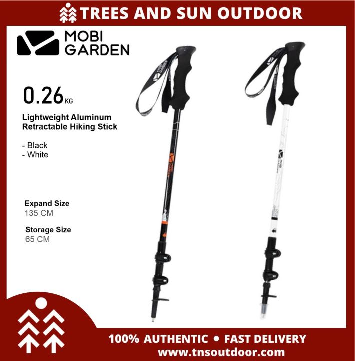 Mobi Garden Lightweight Aluminum Retractable Hiking Stick Trekking Pole ...