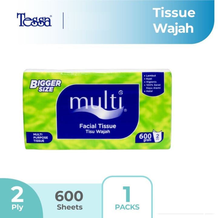 Tisu Tessa Multi 600 gram 2 ply MP04 sheet / Tissue Facial Refill ...