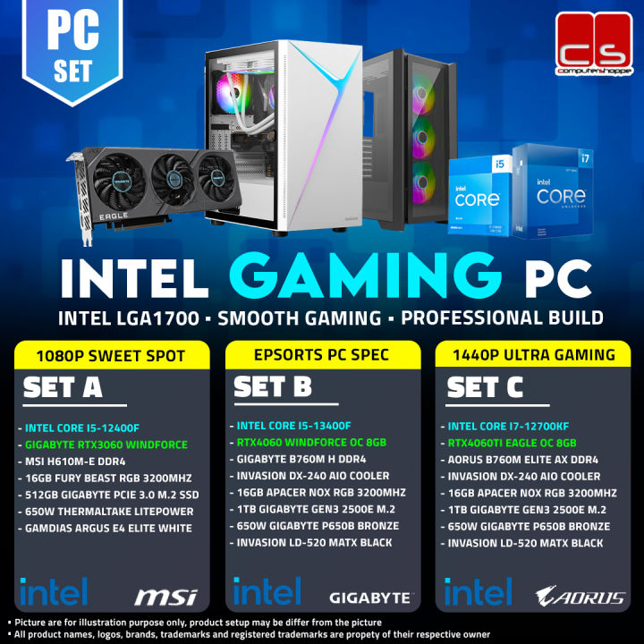 INTEL Gaming PC Package With Graphics Card For 1080P or 2K Gaming | Lazada