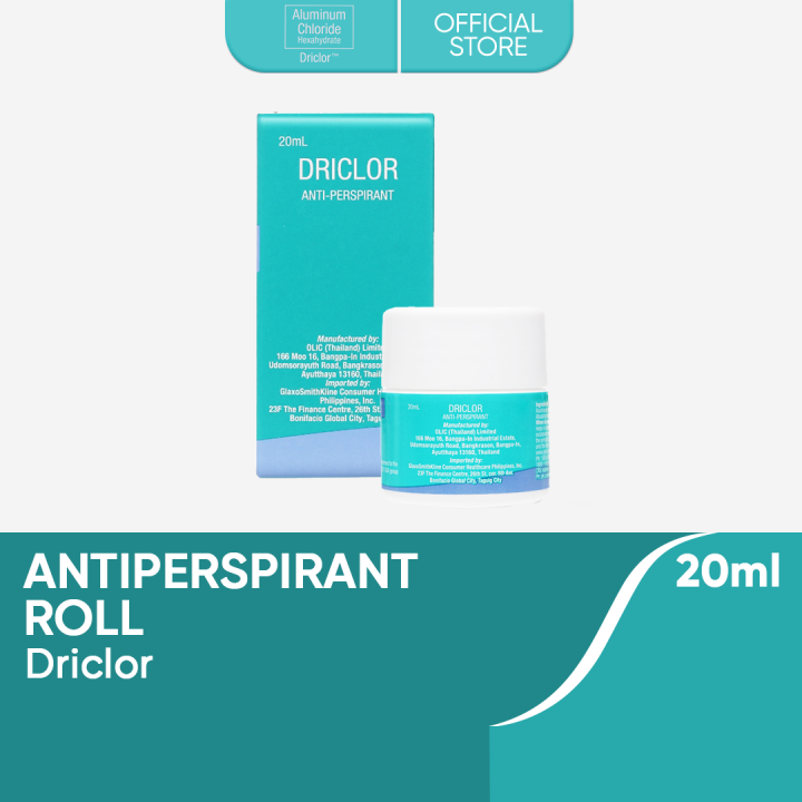 Driclor Anti-Perspirant Roll 20ml Helps with Excessive Sweating of the ...