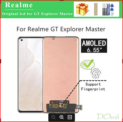 6.55" Original For Realme GT Explorer Master RMX3366 LCD Display Touch Screen Digitizer Assembly ...