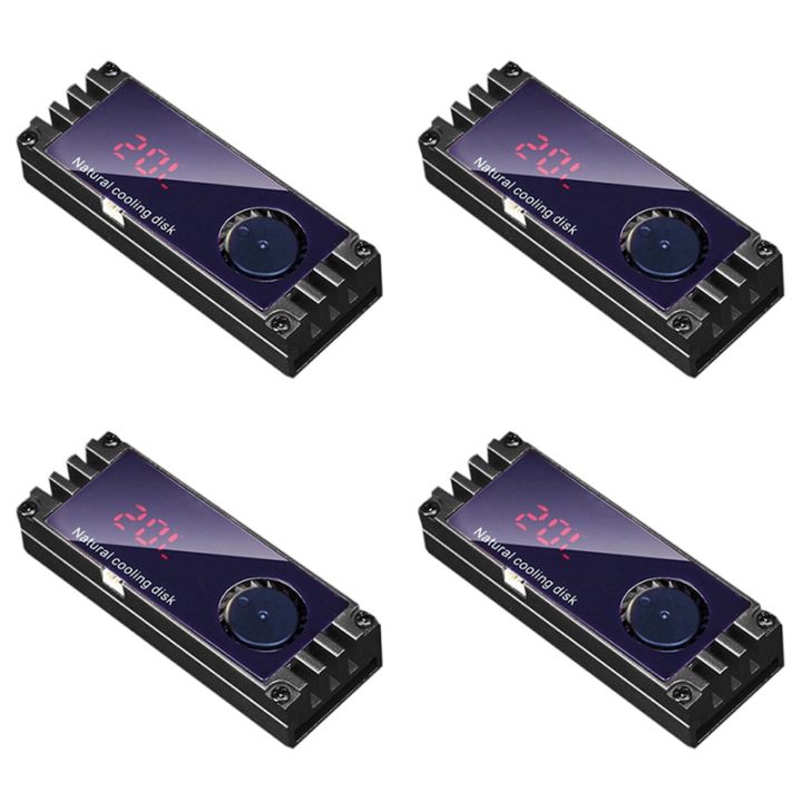 4X M2 SSD Heatsink Cooler Temperature OLED Digital Display M.2 2280 ...