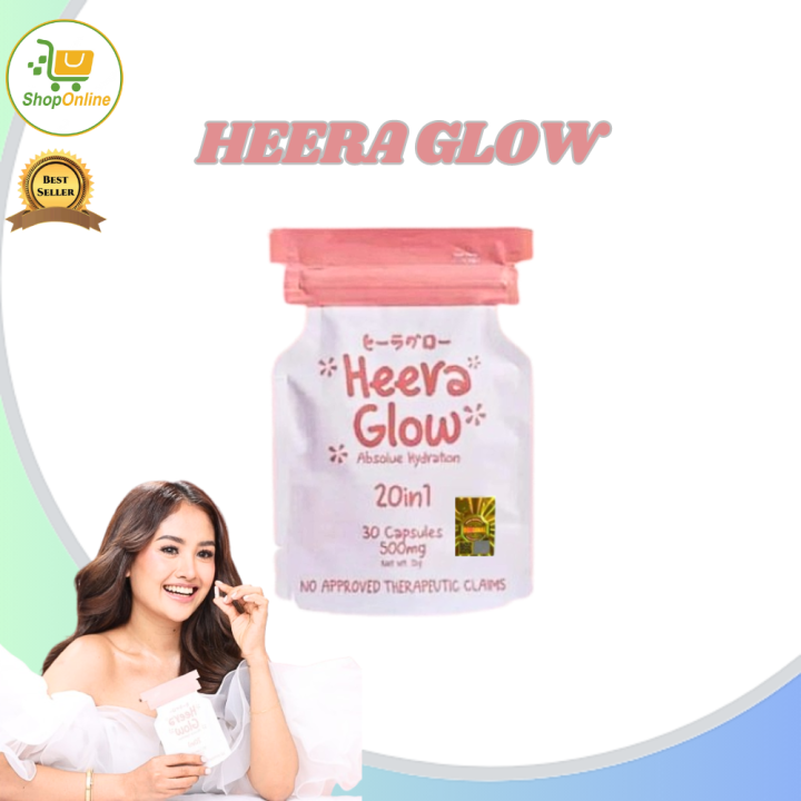 HEERA GLOW Absolue Hydration Collagen Glutathione Capsules 20in1 30 ...