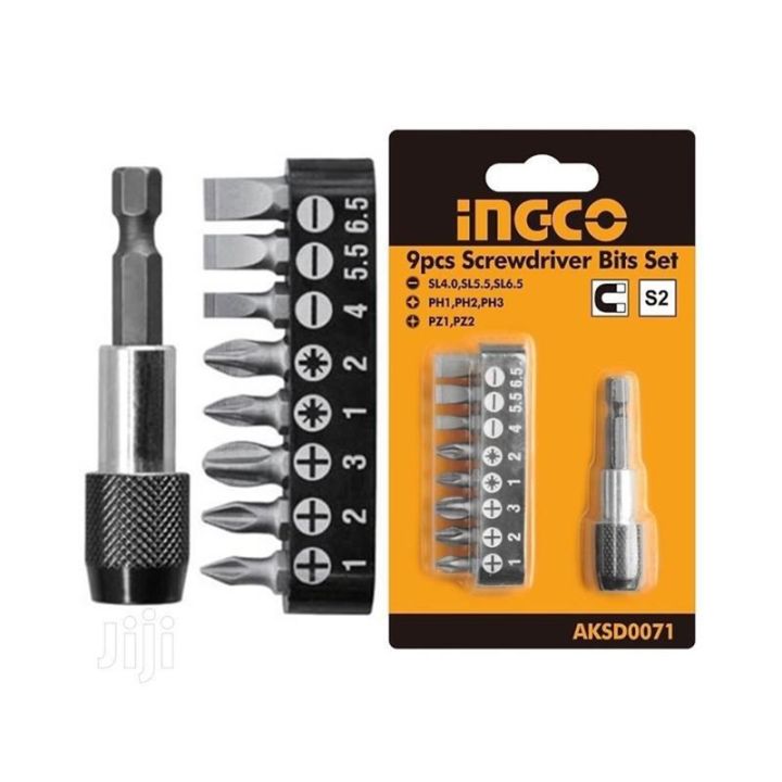 INGCO 9PCS SCREWDRIVER BIT SET QUICK RELEASE HOLDER AKSD0071 | Lazada ...
