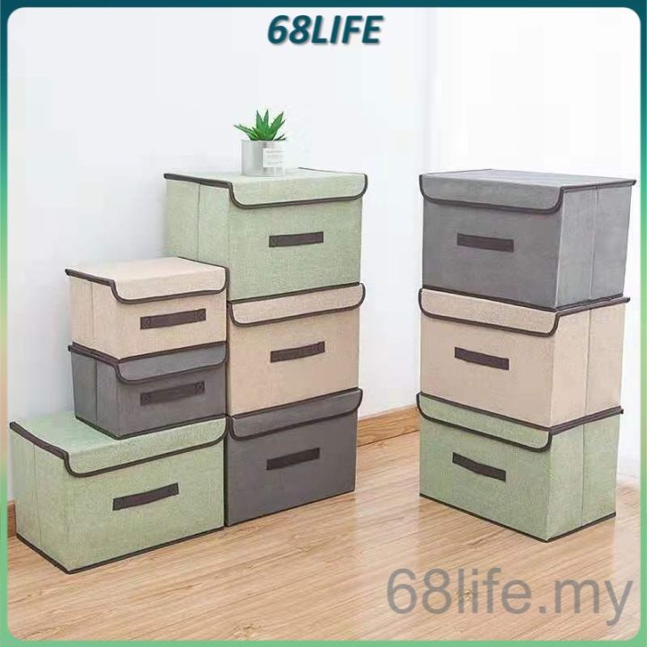 [M'sia Stock] Storage Cube Box Fabric Foldable Collapsible Storage Box ...