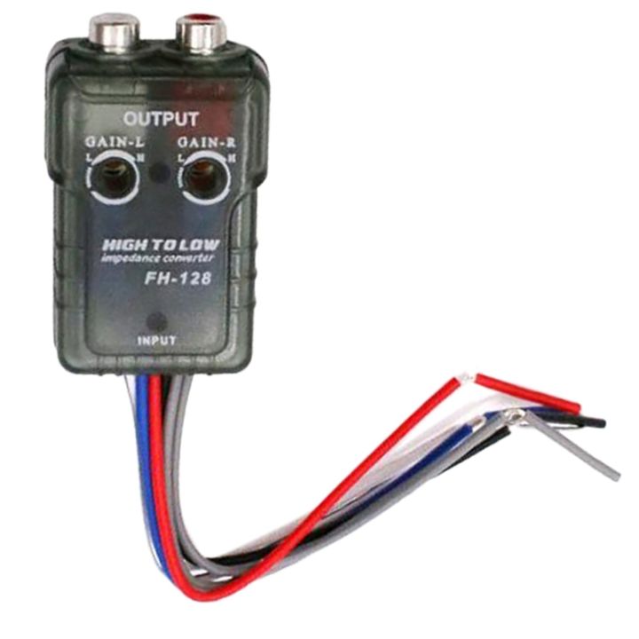 High Level Speaker Signal to Low Level RCA Adapter Car Audio High to ...
